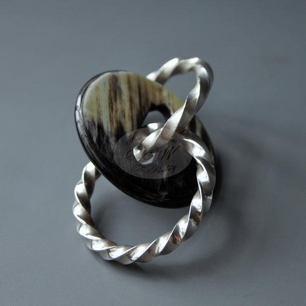 STERLING SILVER AND HORN TEETHING RING SNAGGLE TOOTH – S.E.W. Ltd-Gold ...